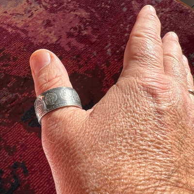 Coin Ring. Mexican 1oz Silver Libertad Coin Ring. Silver Ring. Mens ...