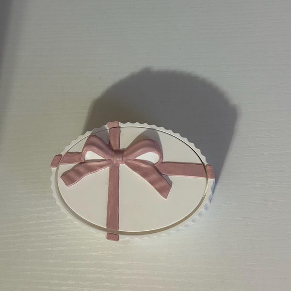Pink Bow Coquette Jewelry Box, Bow Trinket Box, Ring Box, Ribbed ...
