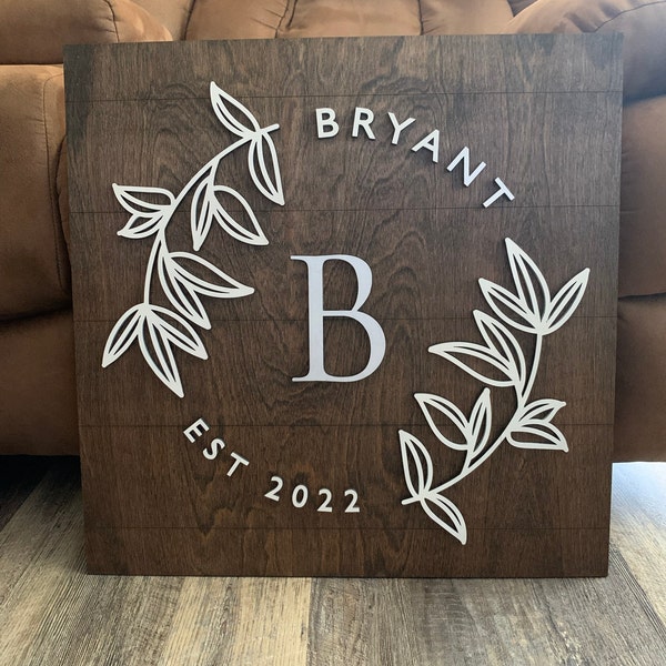 Family Name Sign, Custom Home Sign, Housewarming Gift, Home Decor Gift ...