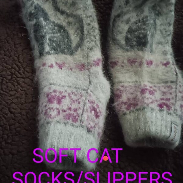 Natural Goat Wool Knee-high Socks, Knitted Warm Boot Socks, Fuzzy Comfy ...