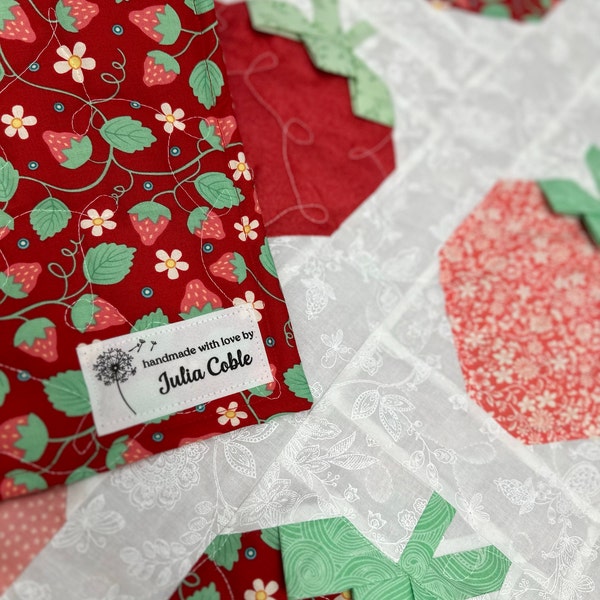 Cotton Sewing Label Set Customized With Your Text, Large Quilting Label ...