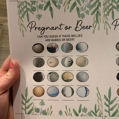 Boobiess Butt, Greenery Baby Shower Games, Baby Shower Games Printable ...