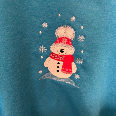 Snowman Machine Embroidery Design , Winter Embroidery, 4 Sizes, Instant ...