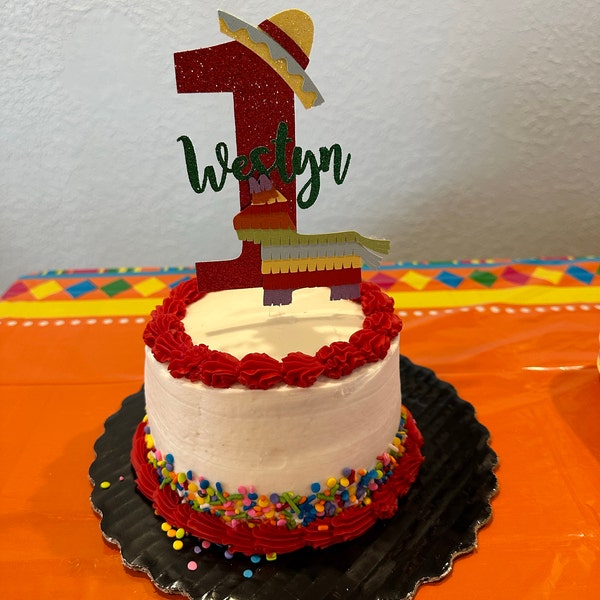 First Fiesta Cake Topper, Fiesta Cake Topper, Cinco De Mayo Topper ...