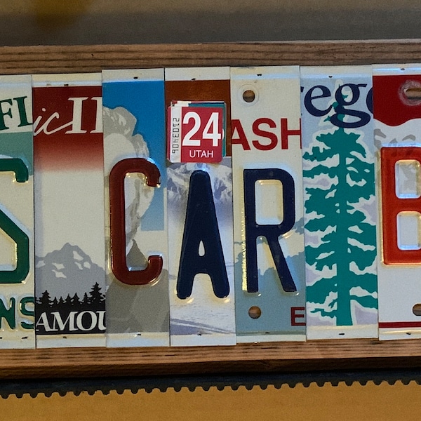 Professionally Cut License Plate LETTERS and Numbers From Real Plates ...