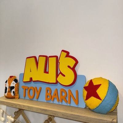Als Toy Barn Wooden Wall Plaque / Sign. Toy Story Nursery Decor. Can Be ...