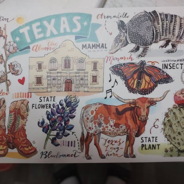 Florida Print, State Symbols, Illustration, State Art, Key West,miami ...