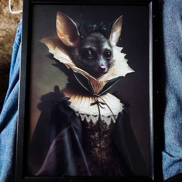 Gothic Bat in Dress, Vintage Poster, Art Poster Print, Home Decor ...