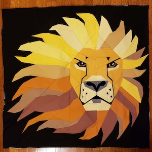 Lion Quilt Foundation Paper Piecing Pattern - Etsy