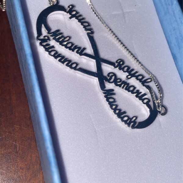 Infinity Name Necklace, Name Necklace, 1 - 6 Names Custom Necklace ...