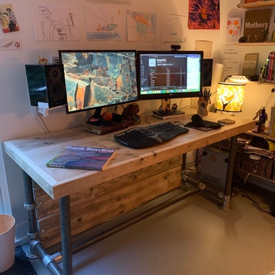 Ashwood Desk Rustic Desk Office Desk, Custom Made From Reclaimed ...