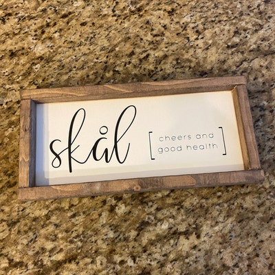 Skål Sign Skal Viking Gift Swedish Danish Decor Norwegian Cheers ...
