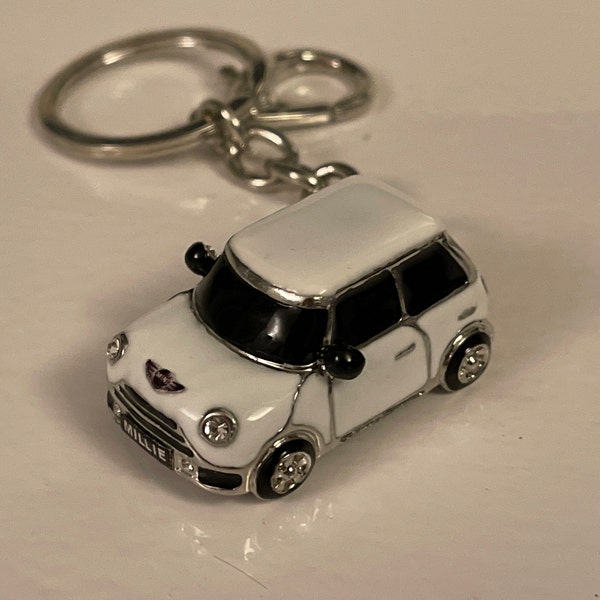 Red Body Mini Car , Single or Double Stripes, Personality Keychain ...