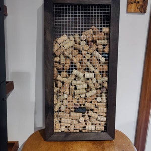 Farmhouse Style Wine Cork Box, Wine Cork Holder, Large Wine Cork Holder ...