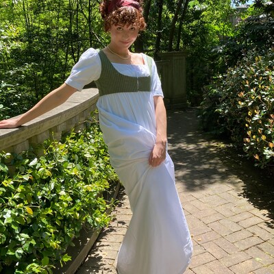 Empire / Regency Dress With Sleeveless Spencer 1805 to 1810 Sewing ...