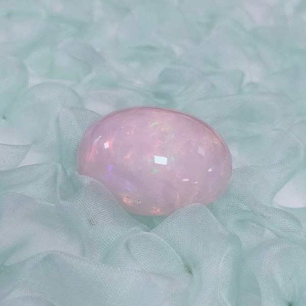 Natural 5 Carats Round Snow Opal, Opal With Full Fire Round Opal ...