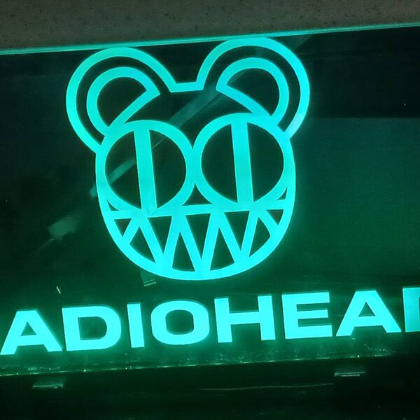 Radiohead Group Color Changing LED Edge Lit Light Custom Laser Etched ...