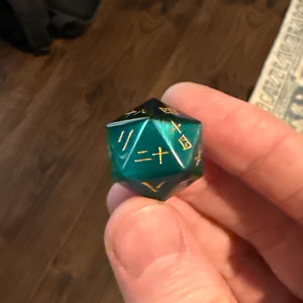 1 Pcs Gambler's Die, D20 Dice for DND Gamers, D&D, Dungeons and Dragons ...