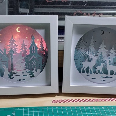 Christmas Shadow Box Svg Bundle, 3d Papercut Svg Template, Layered ...