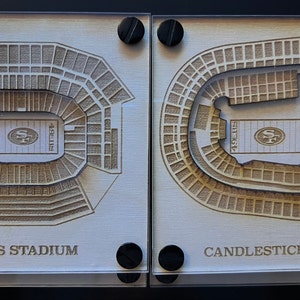 Razorback Stadium Layered Coaster set of 2 3D Wood Coaster - Etsy