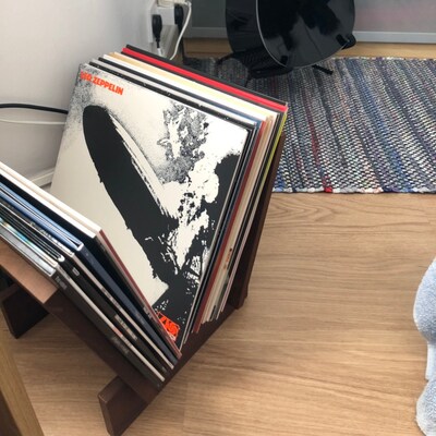 Wooden Vinyl Record Flip Rack LP Vinyl Record Holder Made From Solid ...