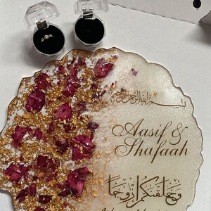 Nikkah, Ring Plate,resin Ring Plate, Round Custom Resin Ring Plate ...