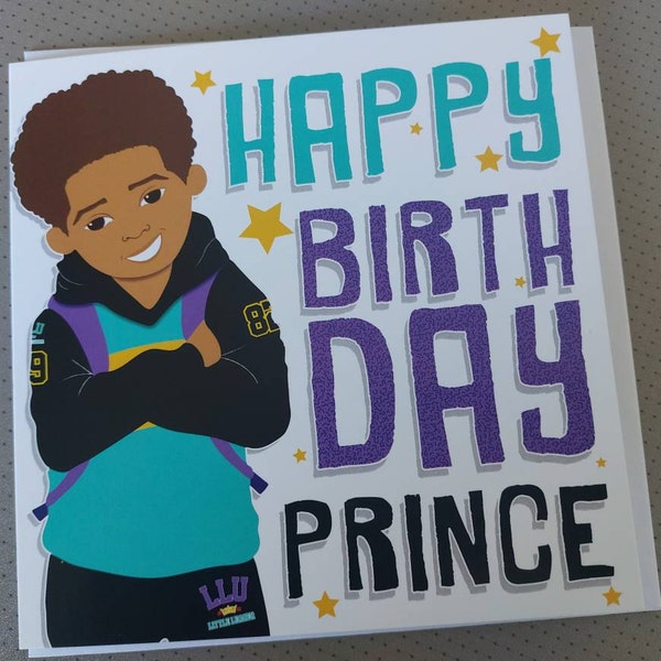 Black Boy 2nd Birthday Card | Black Toddler | Second Birthday ...