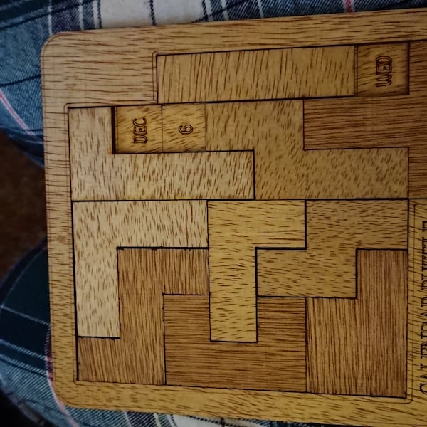 Daily Calendar With Weekdays Puzzle is Infinite Puzzle for Every Day of ...