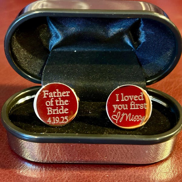 Personalised Engraved Chrome Cufflink Box/case - Wedding, Birthday ...