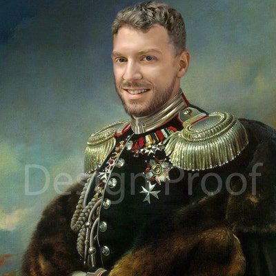 Custom Captain Portrait for Him, Marine Customized Gift, Sailor ...