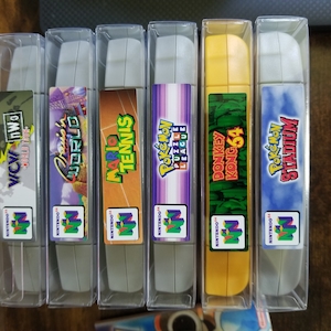 N64 half Width End Labels Entire US Library Variants Player's Choice ...