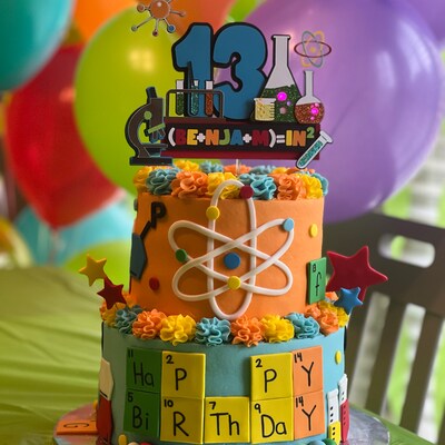Light up Science Wonder Lab Birthday Cake Topper / Chemistry Birthday ...