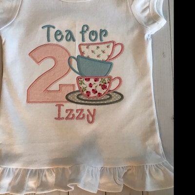 Three Teacups Tea Time Applique Machine Embroidery Design Isntant Download - Etsy