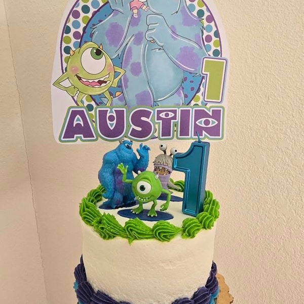 Monster Inc Birthday Backdrop, Monster Inc Custom Birthday Banner ...