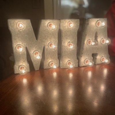Metal Marquee BAR Plug in Letters 7 Sign Decor - Etsy