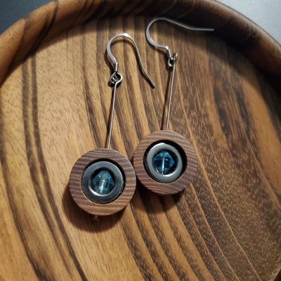 Wood Earrings for Women Wood Dangle Earrings Wooden - Etsy