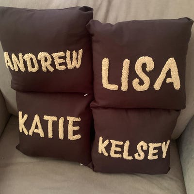 Custom Embroidered Pillow Personalized Gift, Home Decor, Anniversary ...