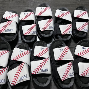 Custom Softball Slides Flip Flops Sandals Custom Fastpitch Slides ...