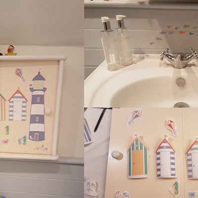 Reusable Fabric Sea World Height Chart Wall Sticker, Kids Wall Art ...