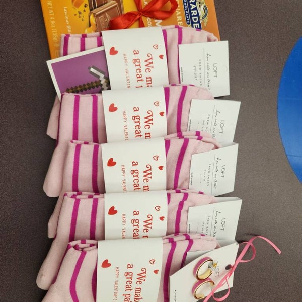 Class Valentine Sock TAGS- Classroom Valentines. Kids Valentines ...