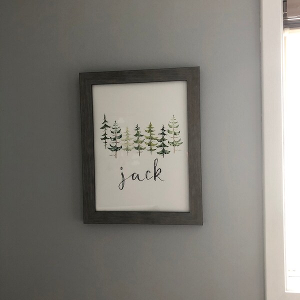 DIGITAL FILE - Personalized Nursery Baby Name Sign. Tree Nursery Decor ...