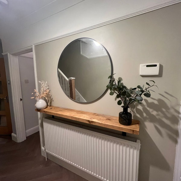 Rustic Radiator Shelf: Solid Wood / Handmade / Hallway Table / Radiator ...