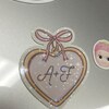 Custom Initial Heart Locket Waterproof Sticker-unique Gift ...