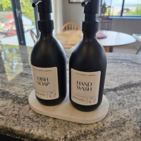 Set of 2 Clear Glass Tall Neck Oil & Vinegar Bottle and Tray | Eco ...
