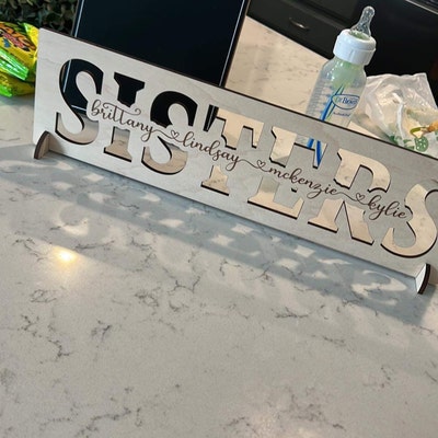 Personalized Sister Wood Sign Home Decor, Gift for Sister, Sister ...