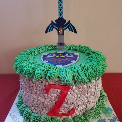 Zelda Master Sword Personalized Cake Topper - Etsy