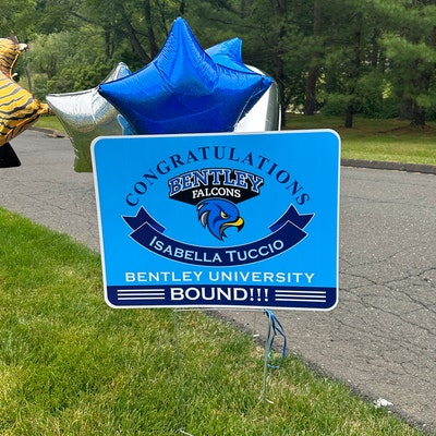Personalized College Bound Yard Sign College Logo Sign - Etsy