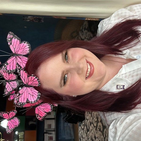 Orchid Hair, Hot Pink Fascinator, Floral Headpiece, Orchid Hat, Orchid ...