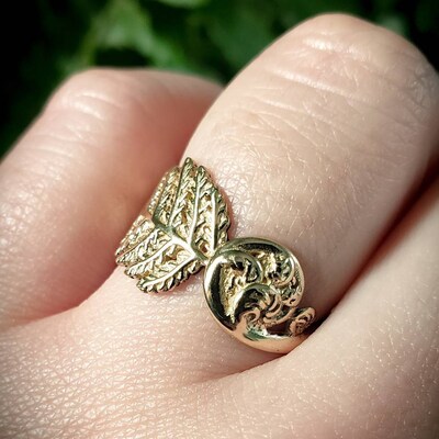 Hemlock Tree Branch Ring, Sterling Silver Ring, Branch Ring, Pine ...