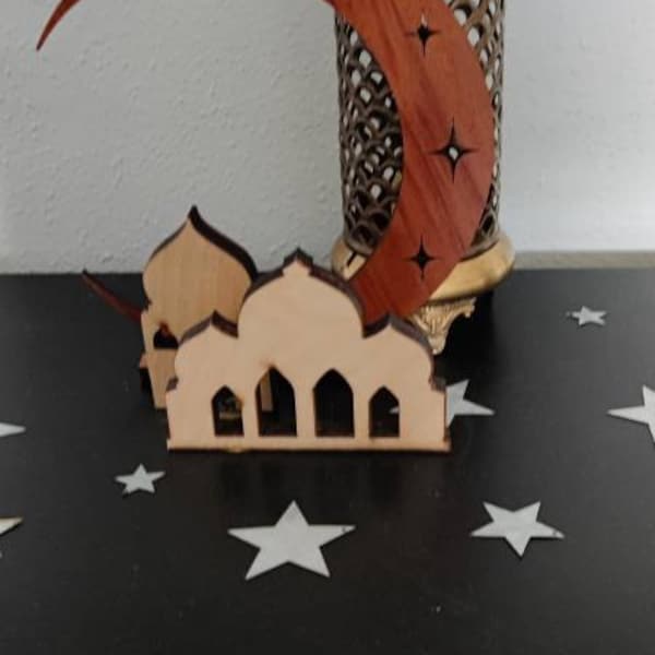 Wooden Crescent Moon and Stars Décor - 3 Sizes Available - Stand ...